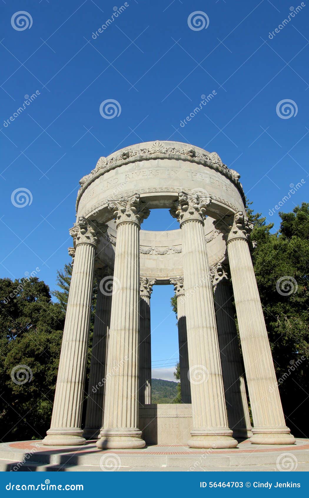 Pulgas Water Temple, California Stock Image - Image of facade ...