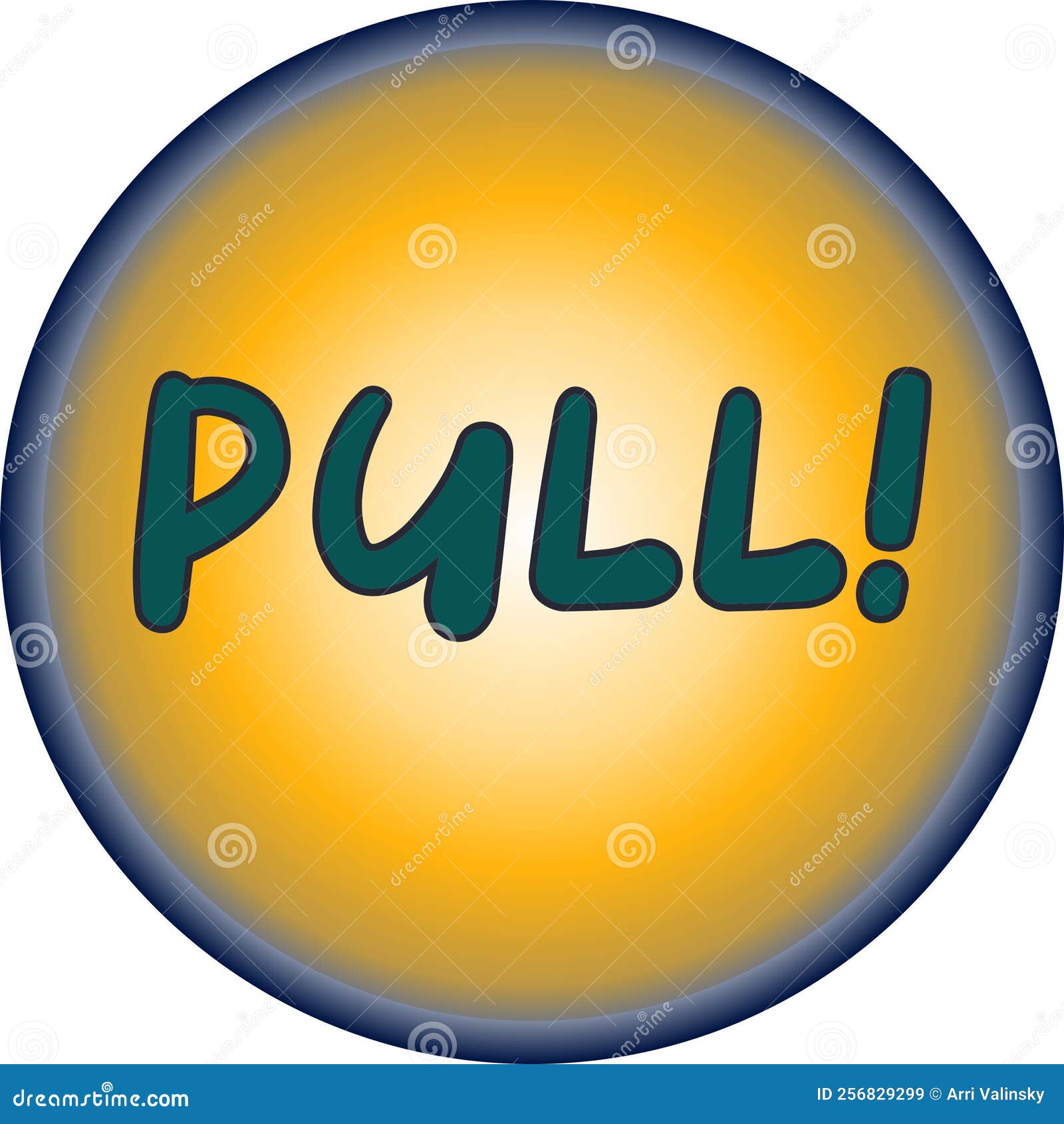 Pull - The Command Symbol Is Round And Yellow In Color With Dark ...