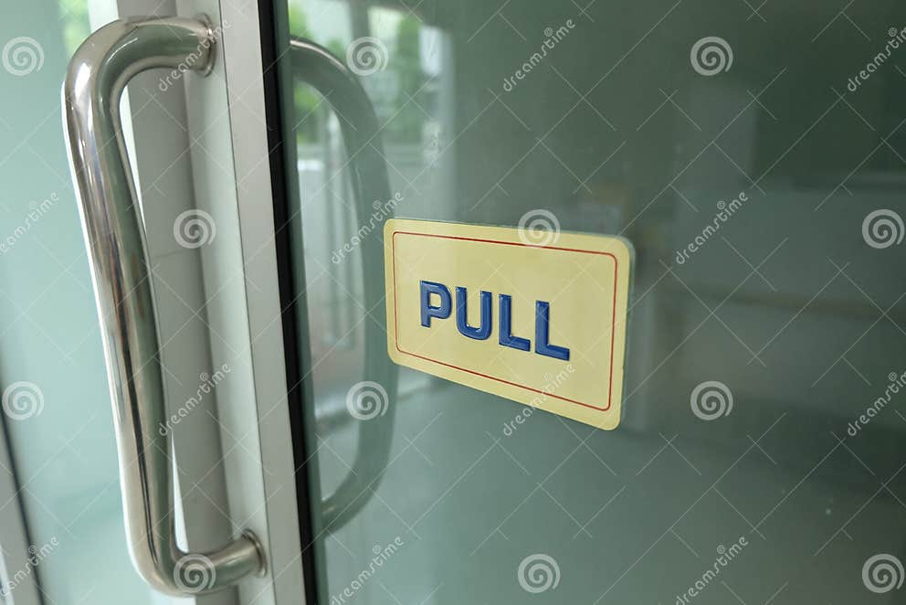 Pull the door stock photo. Image of door, tree, plant - 61054060