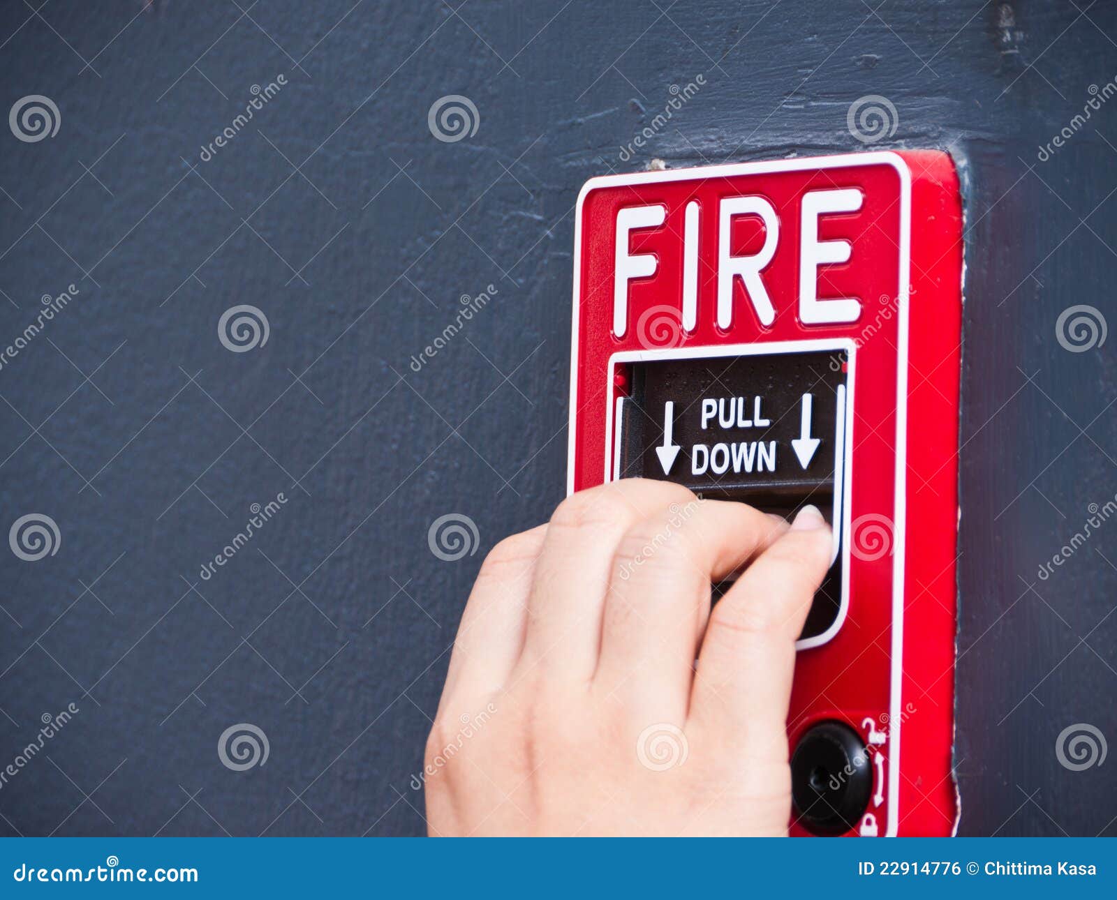 Pull down fire alarm stock photo. Image of emergency - 22914776