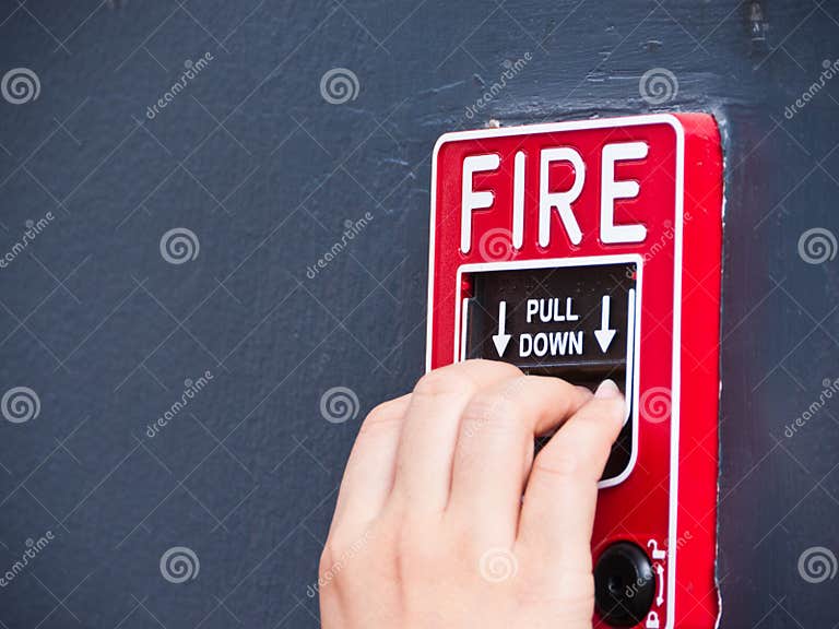 Pull down fire alarm stock photo. Image of emergency - 22914776