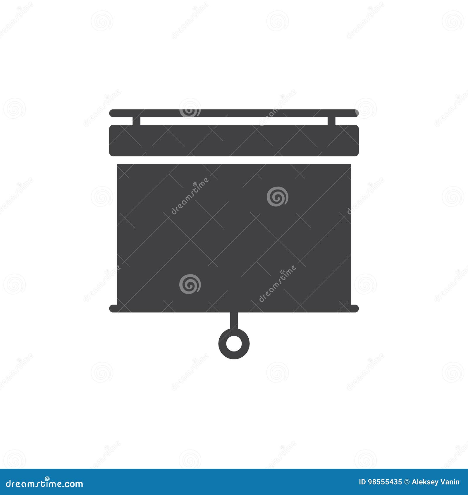 Pull Down Projector Screen Icon Vector Stock Vector - Illustration of ...