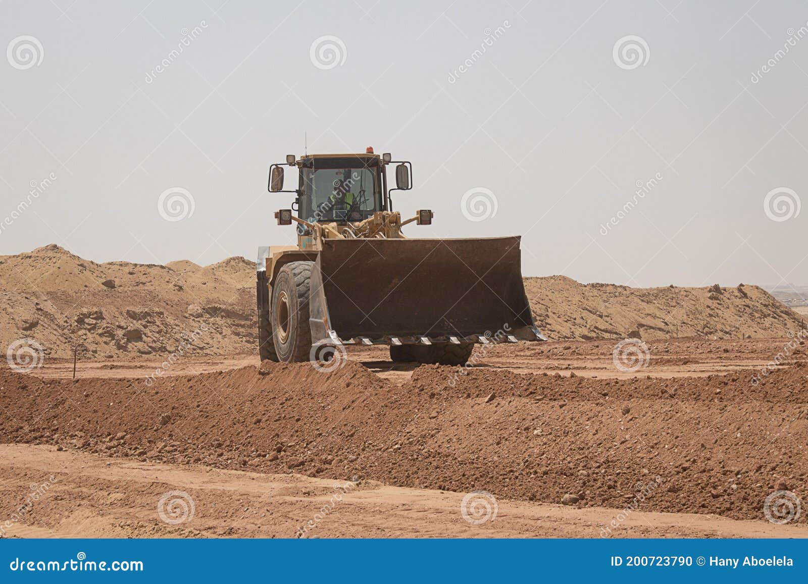 Pull Dozer Making Earthwork in a Construction Site Stock Photo - Image ...