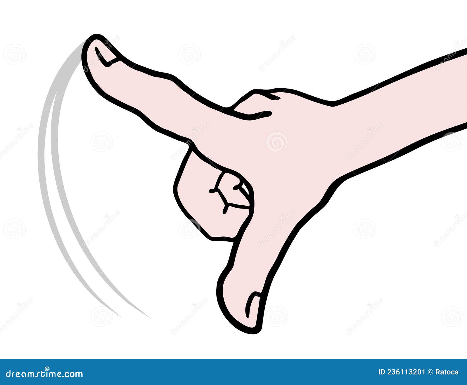 Pull hand stock vector. Illustration of finger, aggression - 236113201
