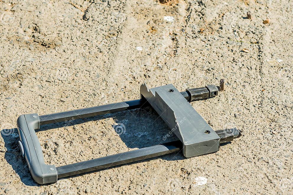 Pull Handle Broken Off Suitcase Stock Image - Image of isolated ...