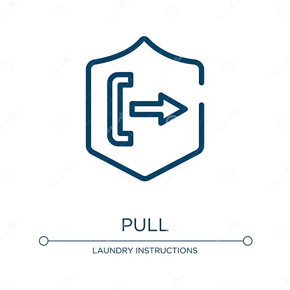Pull Icon. Linear Vector Illustration from Safety Collection. Outline ...