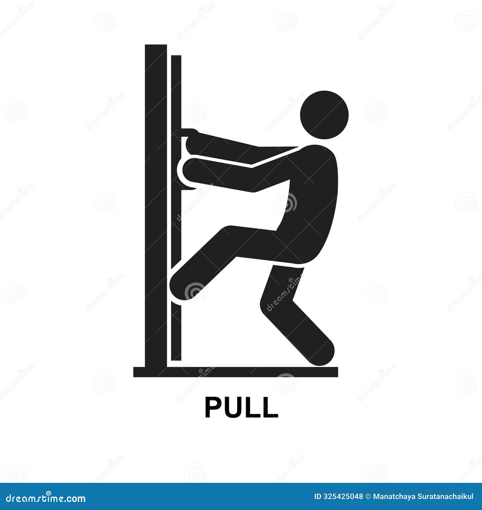 Pull Icon. Move Something Towards Yourself Isolated on Background Stock ...