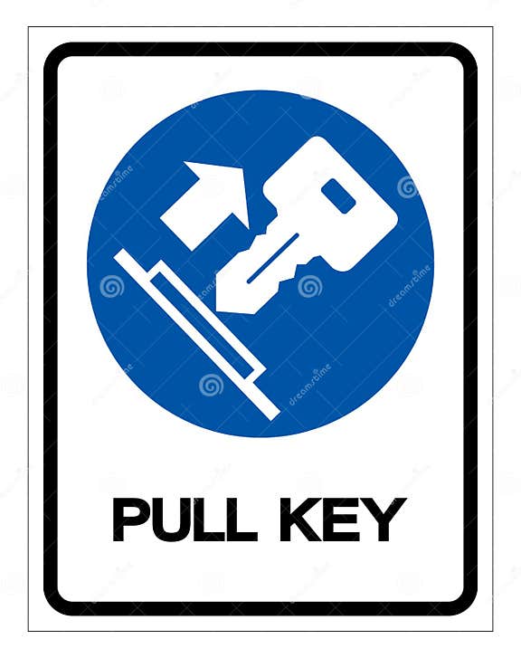 Pull Key Symbol Sign, Vector Illustration, Isolate on White Background ...