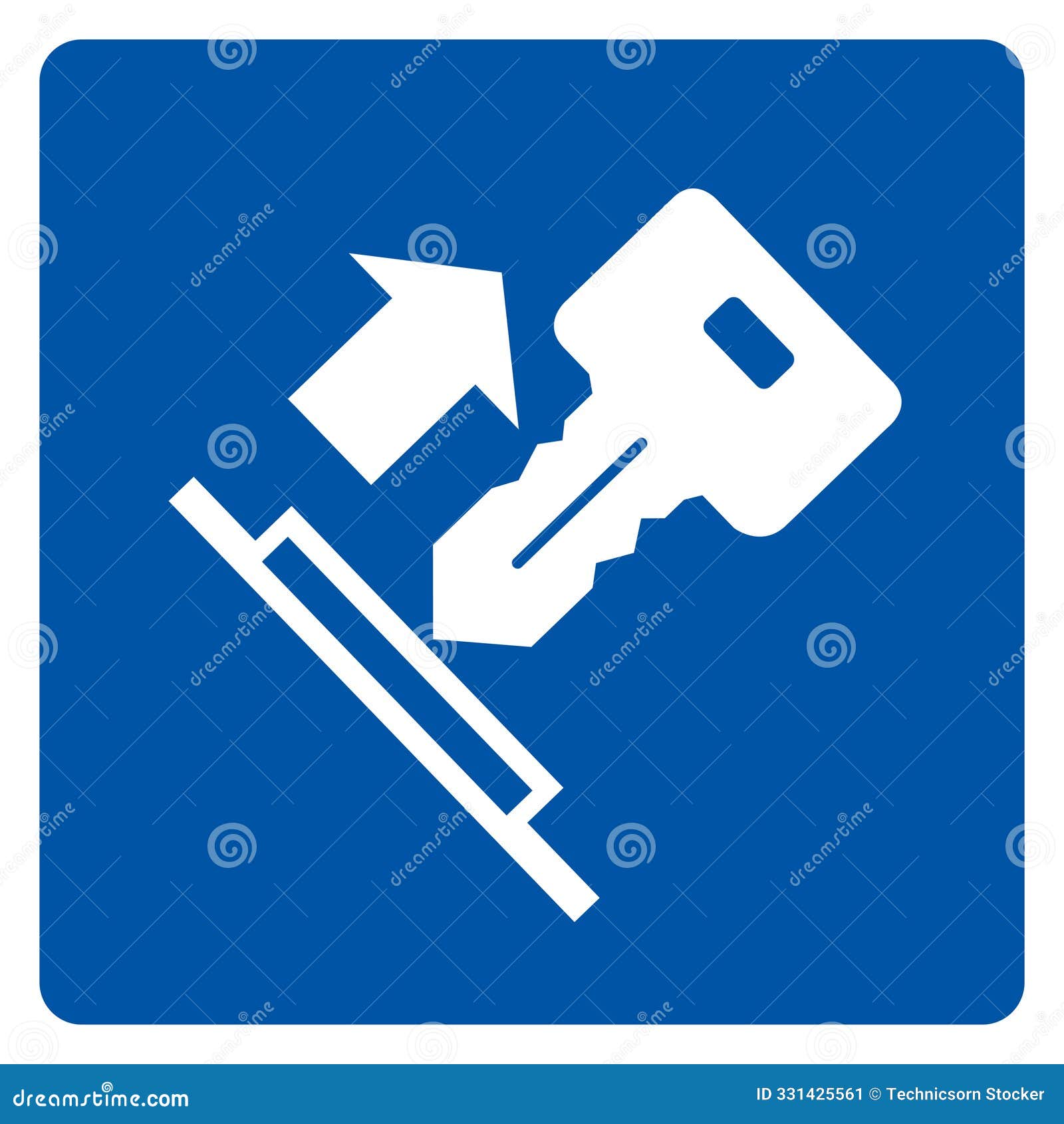 Pull Key Symbol Sign, Vector Illustration, Isolate on White Background ...