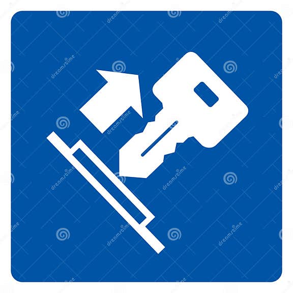 Pull Key Symbol Sign, Vector Illustration, Isolate on White Background ...
