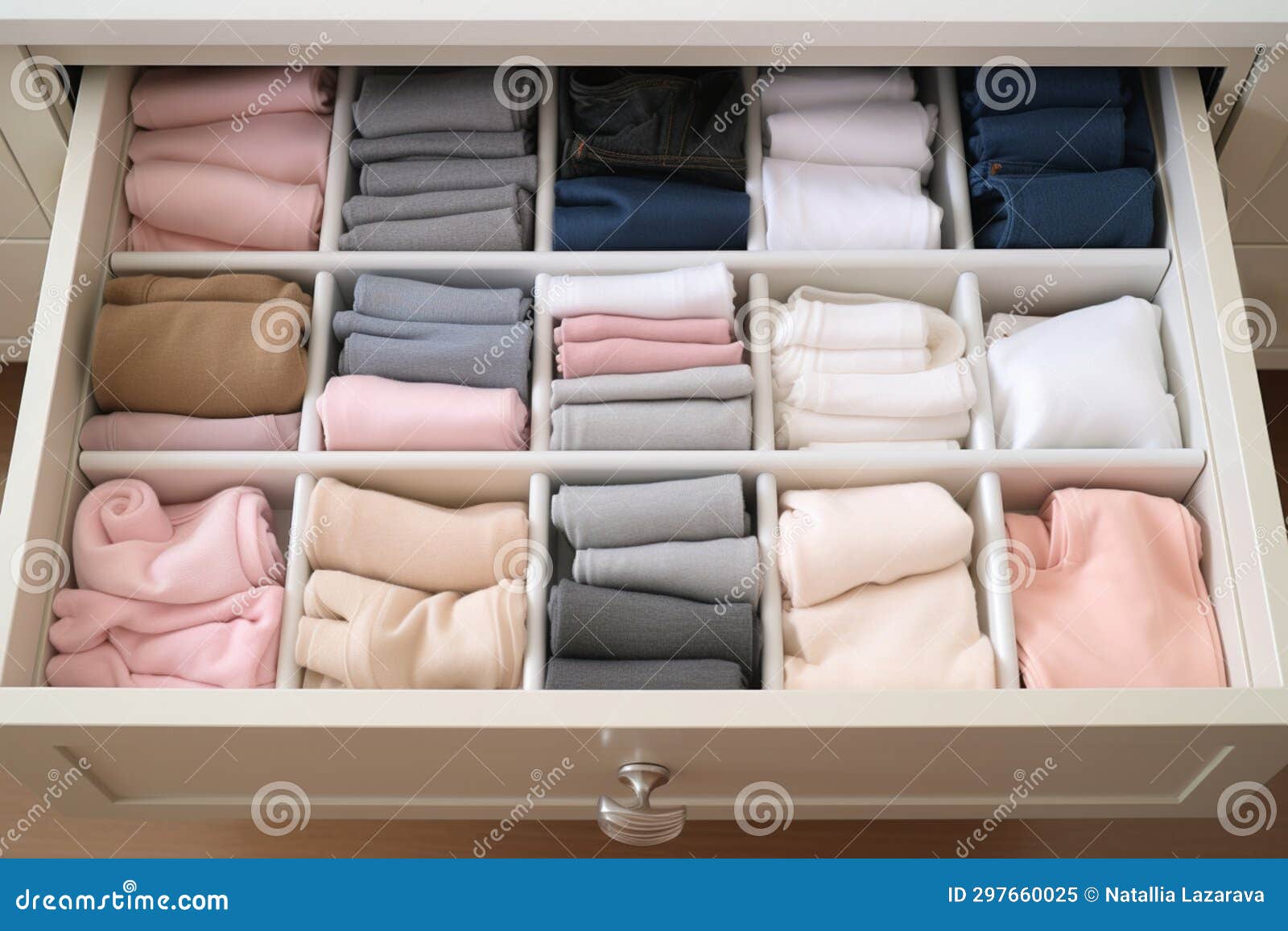 Pull-out Chest Shelf,things are Stacked in an Organized Manner Stock ...