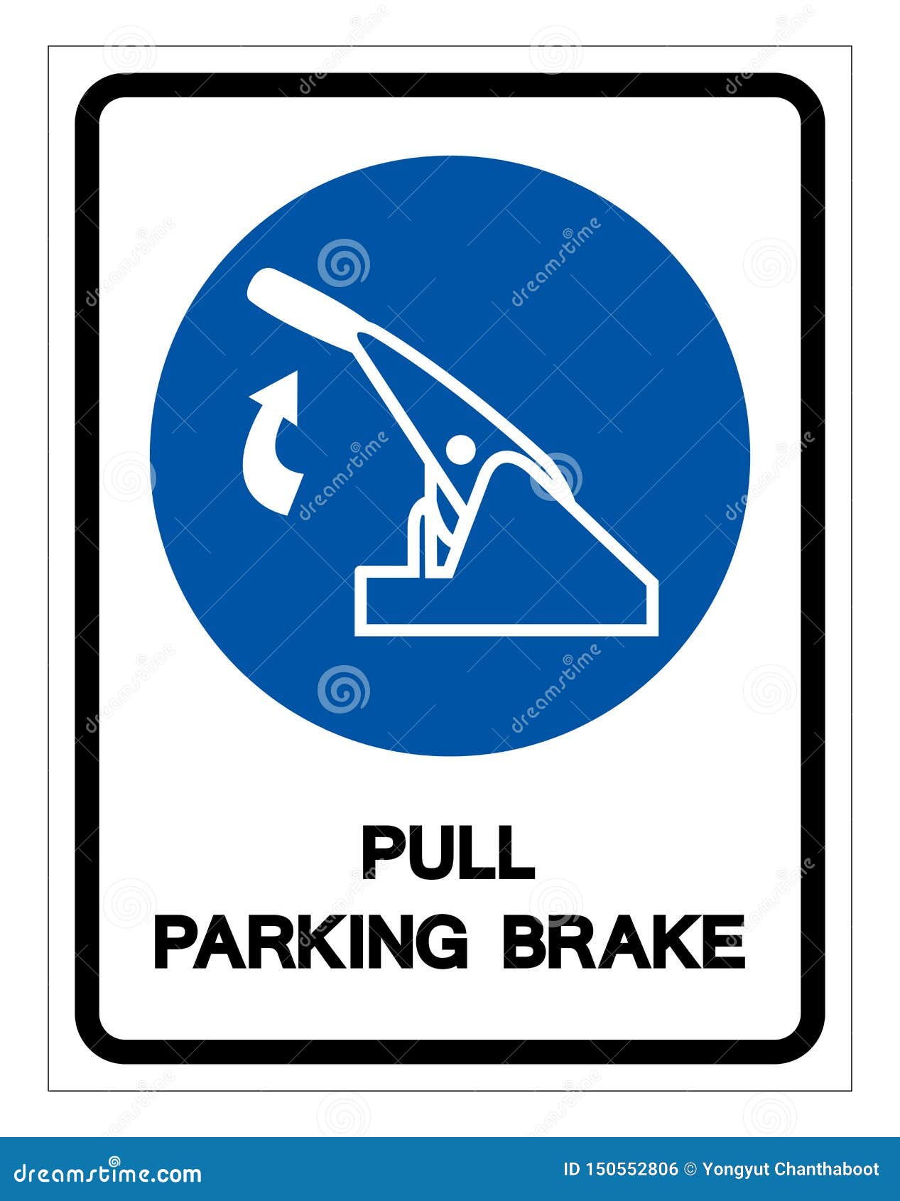 Pull Parking Brake Symbol Sign, Vector Illustration, Isolate on White ...