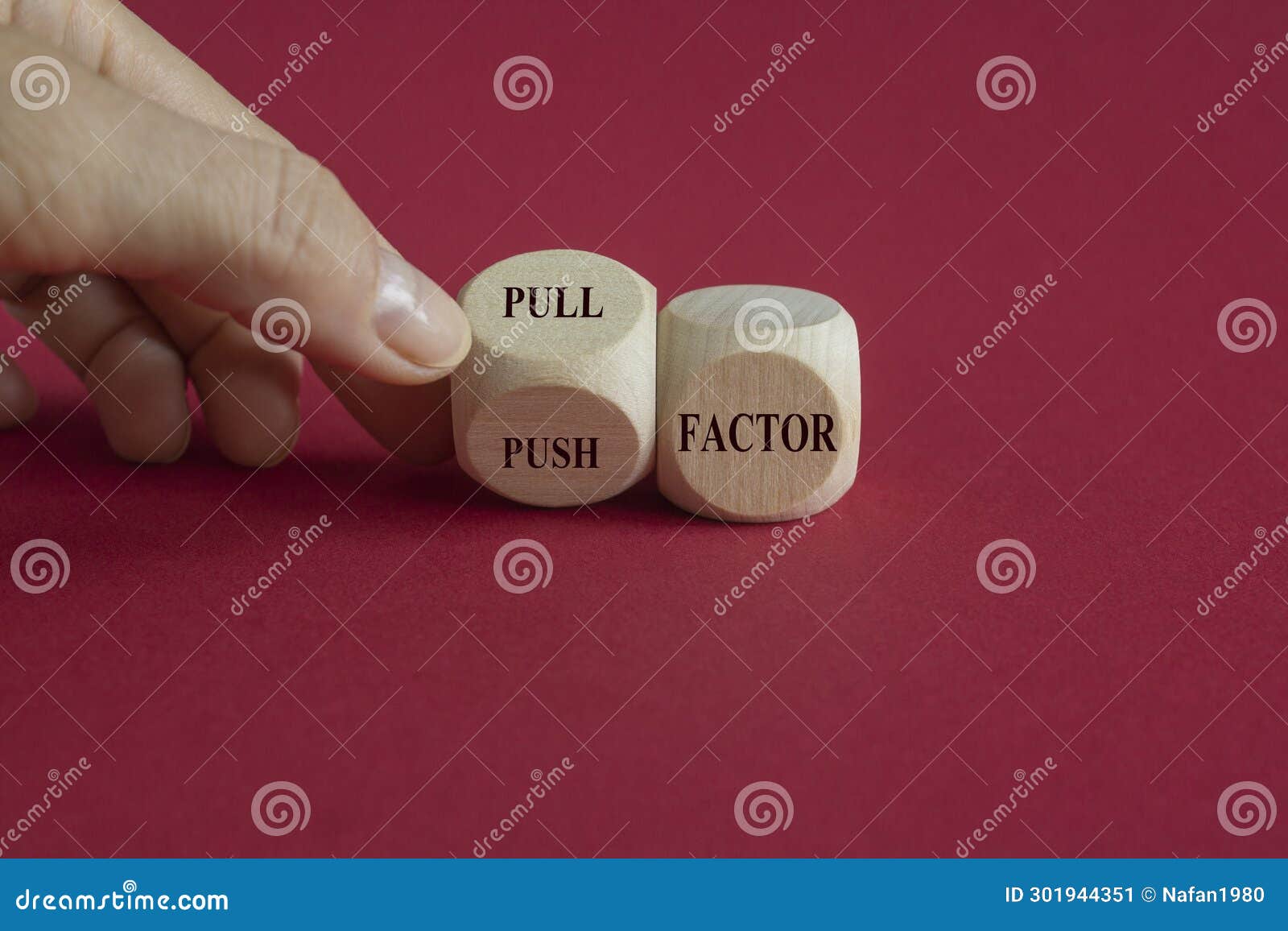 Pull or Push Factor Symbol. Concept Word Pull Factor and Push Factor on ...