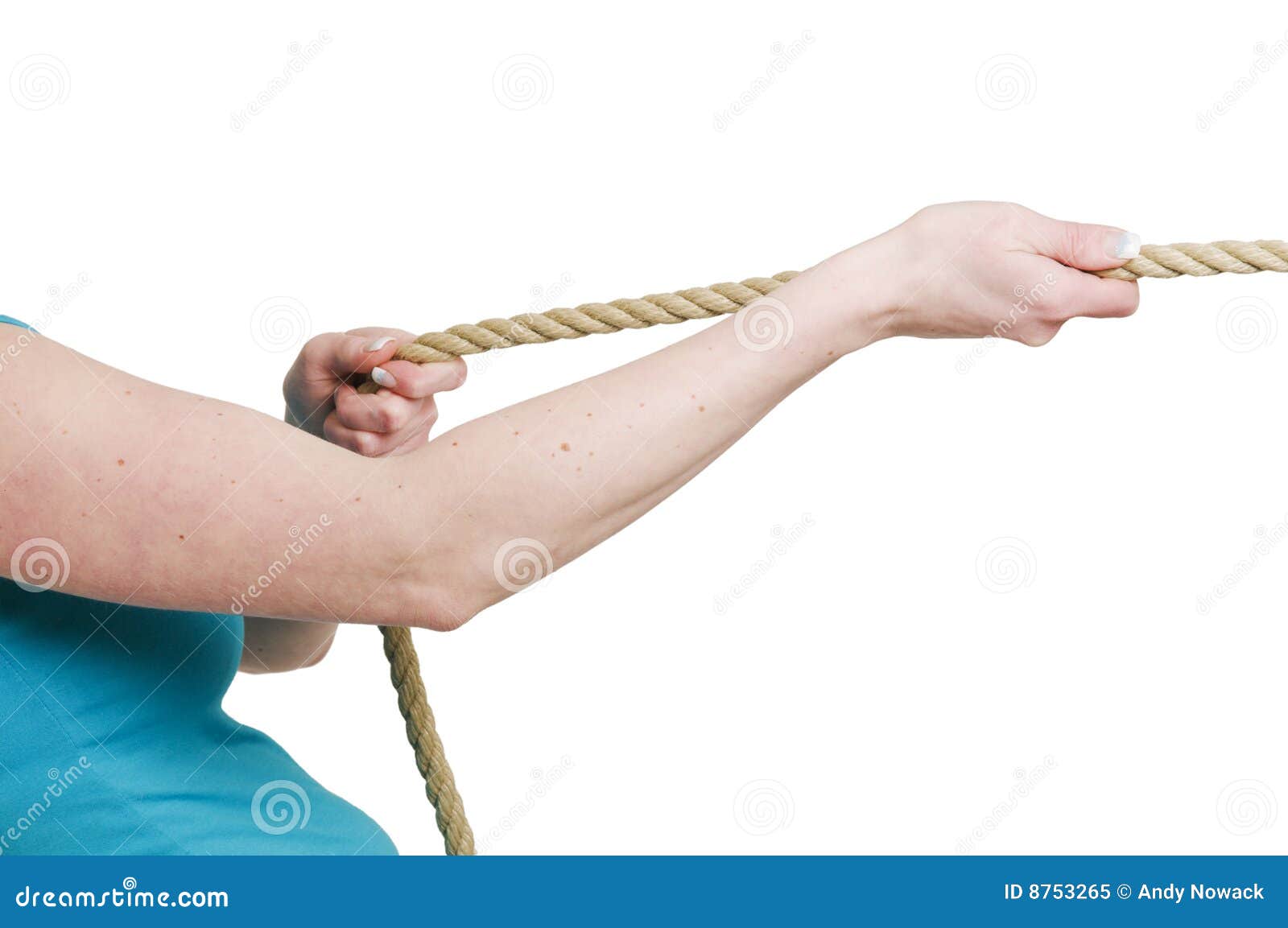 Pull on the rope stock image. Image of shirt, positioning - 8753265
