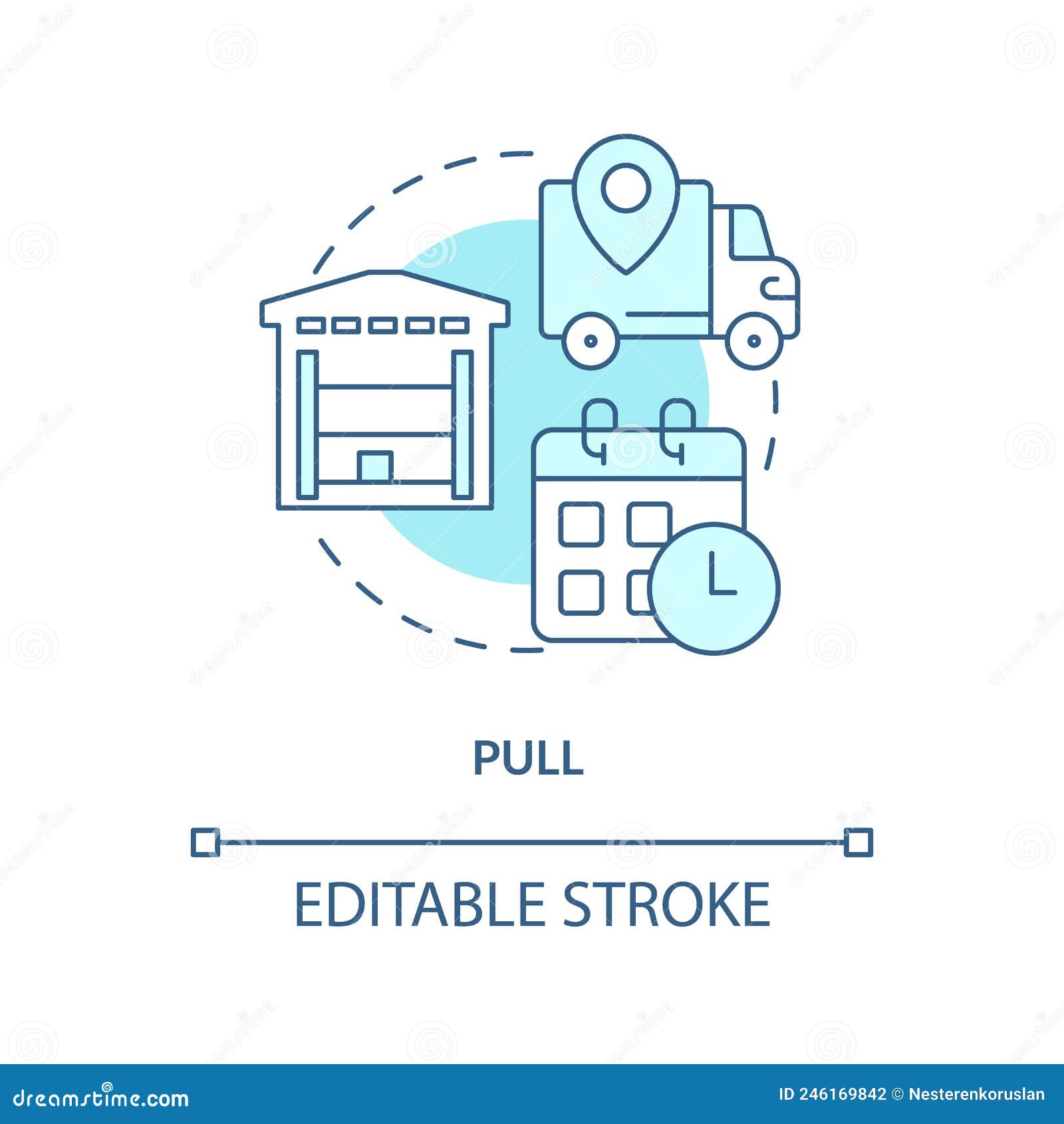 Pull Turquoise Concept Icon Stock Vector - Illustration of method, pull ...