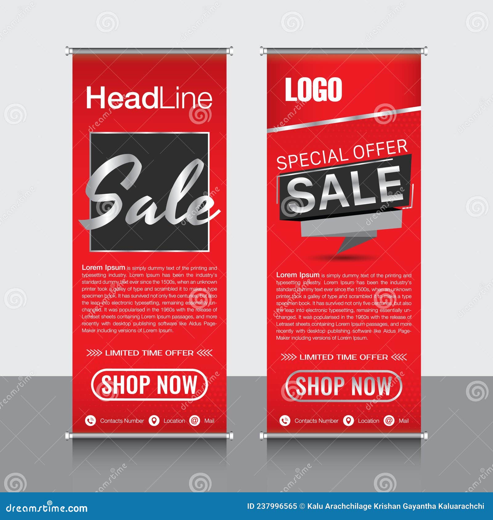 Pull Up Banner Template Vector Stock Vector - Illustration of ...