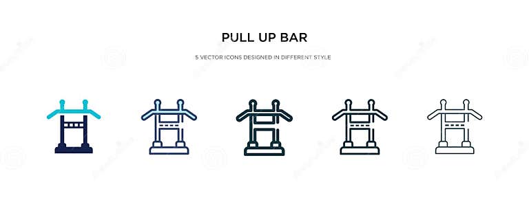 Pull Up Bar Icon in Different Style Vector Illustration. Two Colored ...