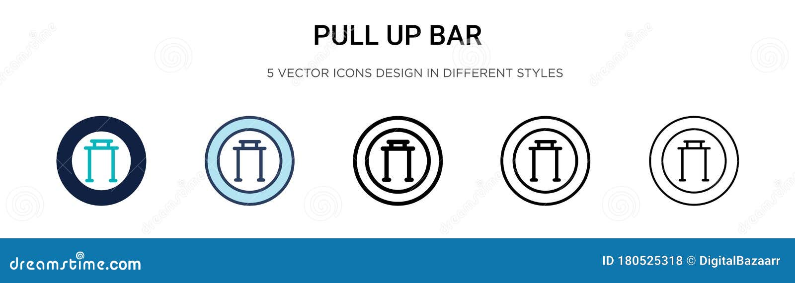 Pull Up Bar Icon in Filled, Thin Line, Outline and Stroke Style. Vector ...