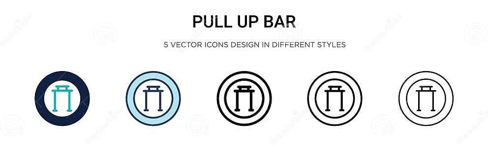 Pull Up Bar Icon in Filled, Thin Line, Outline and Stroke Style. Vector ...