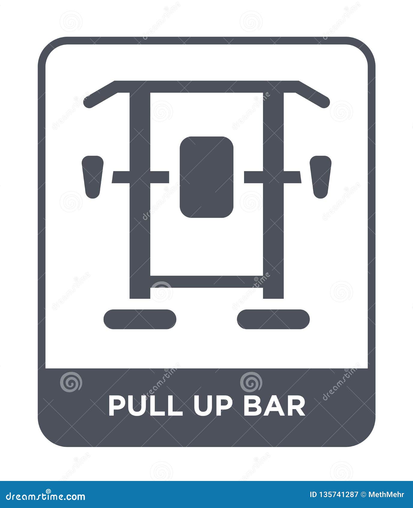 Pull Up Bar Icon in Trendy Design Style. Pull Up Bar Icon Isolated on ...