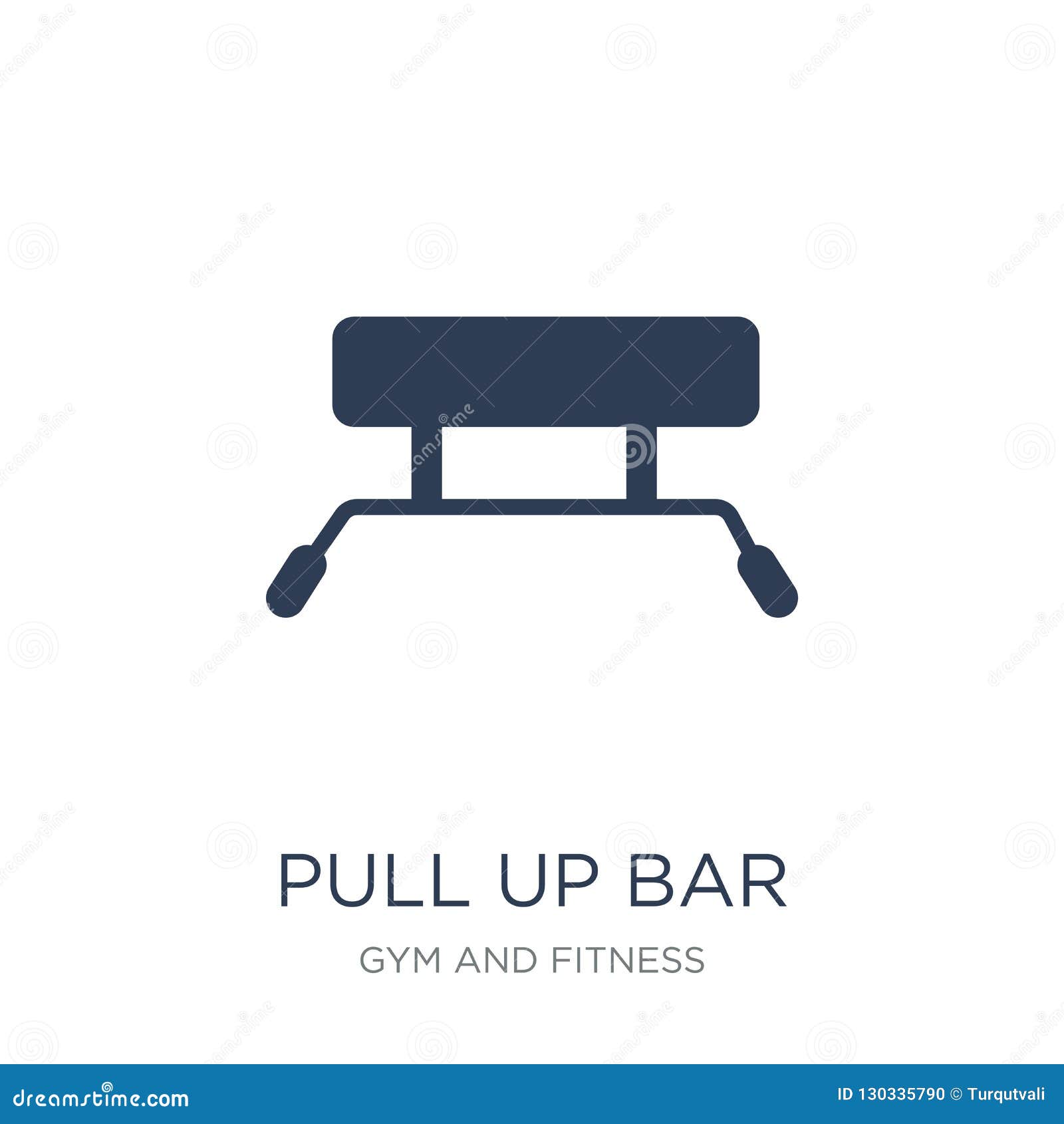 Pull Up Bar Icon. Trendy Flat Vector Pull Up Bar Icon on White B Stock ...