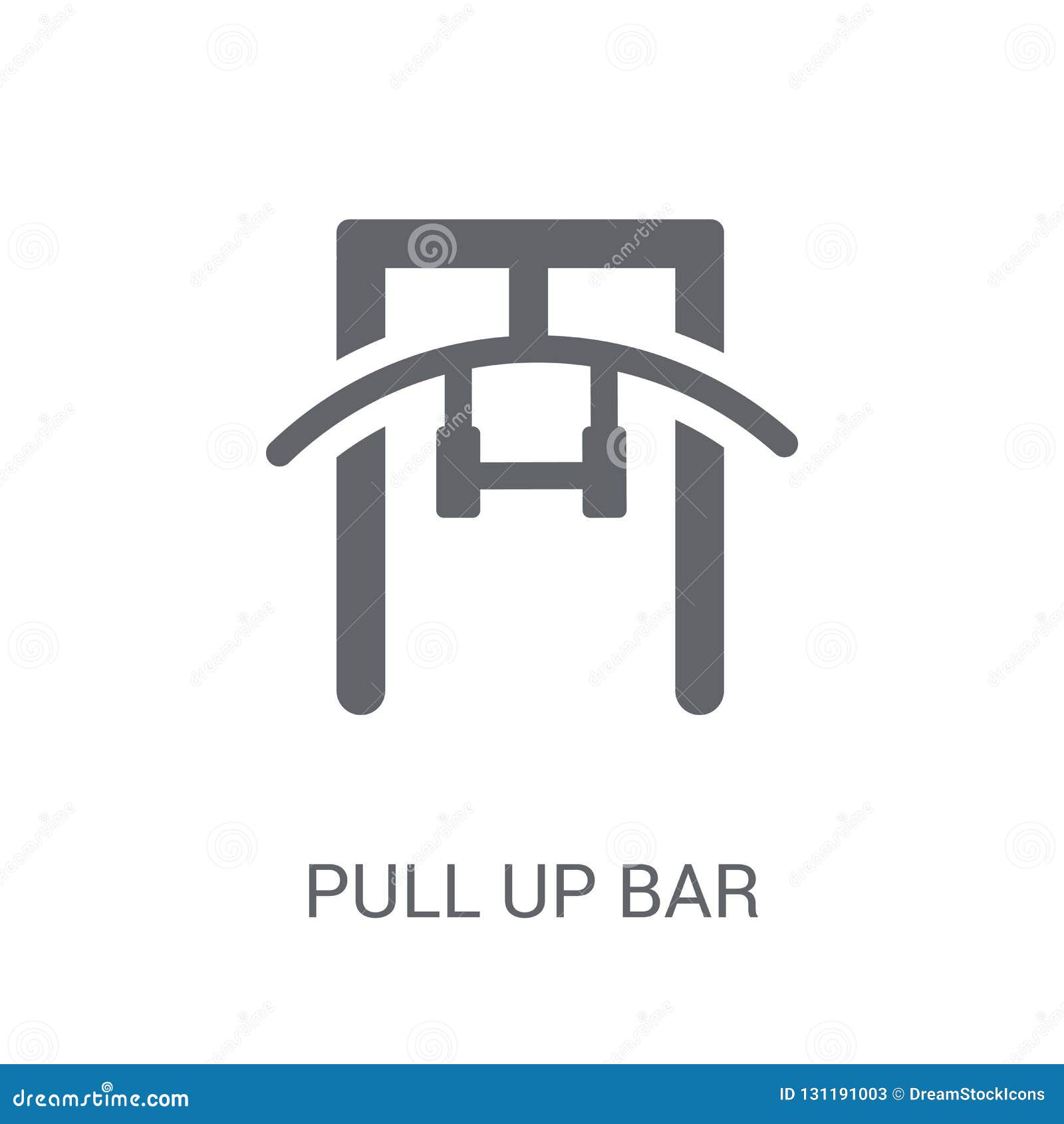 Pull Up Bar Icon. Trendy Pull Up Bar Logo Concept on White Background ...