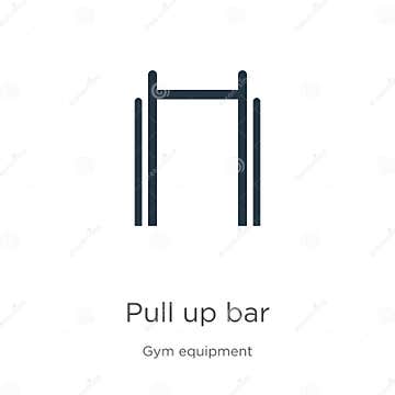 Pull Up Bar Icon Vector. Trendy Flat Pull Up Bar Icon from Gym ...