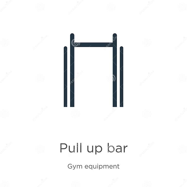 Pull Up Bar Icon Vector. Trendy Flat Pull Up Bar Icon from Gym ...