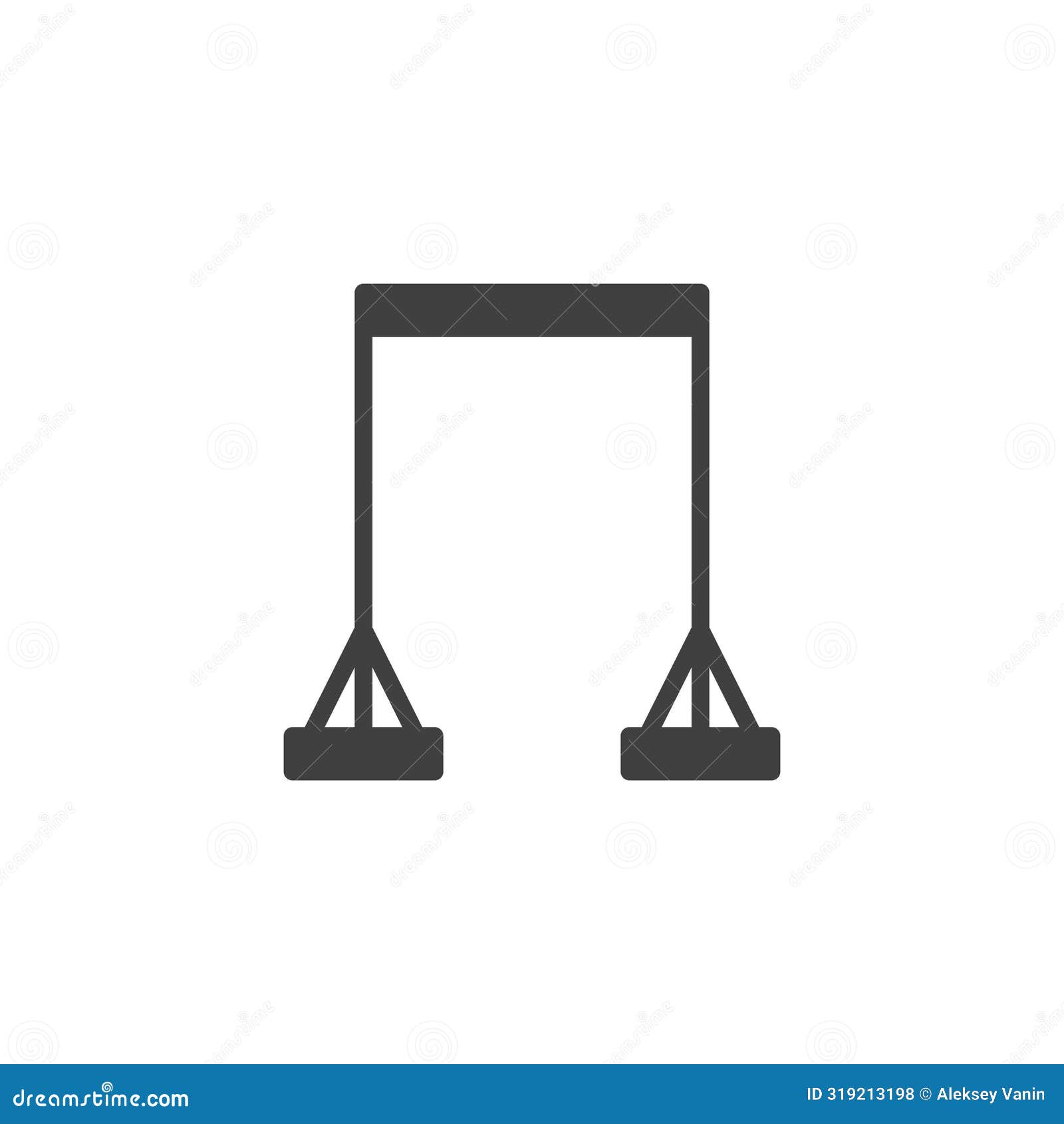 Pull Up Bar vector icon stock vector. Illustration of sport - 319213198