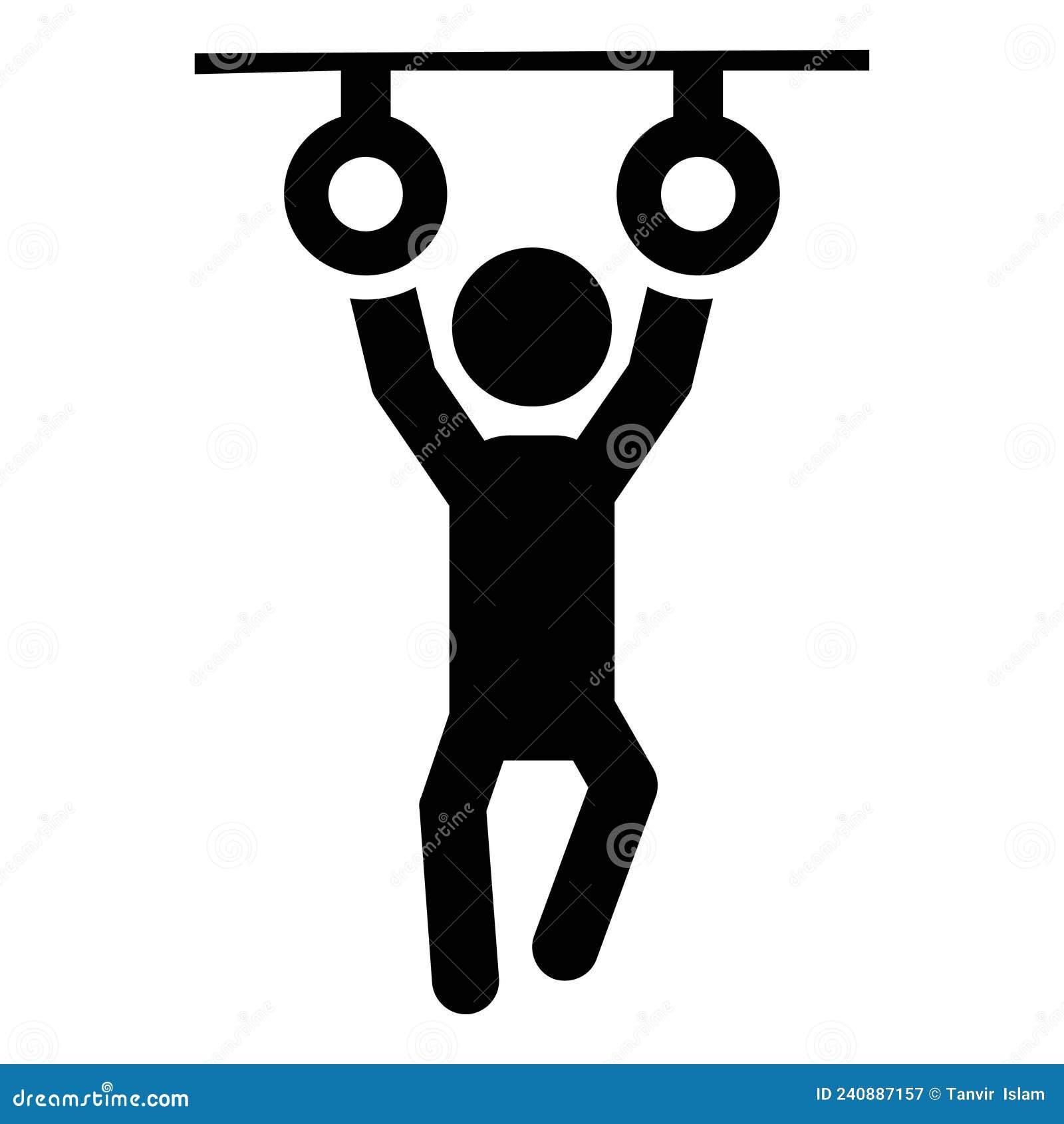 Pull Up Icon stock illustration. Illustration of workout - 240887157