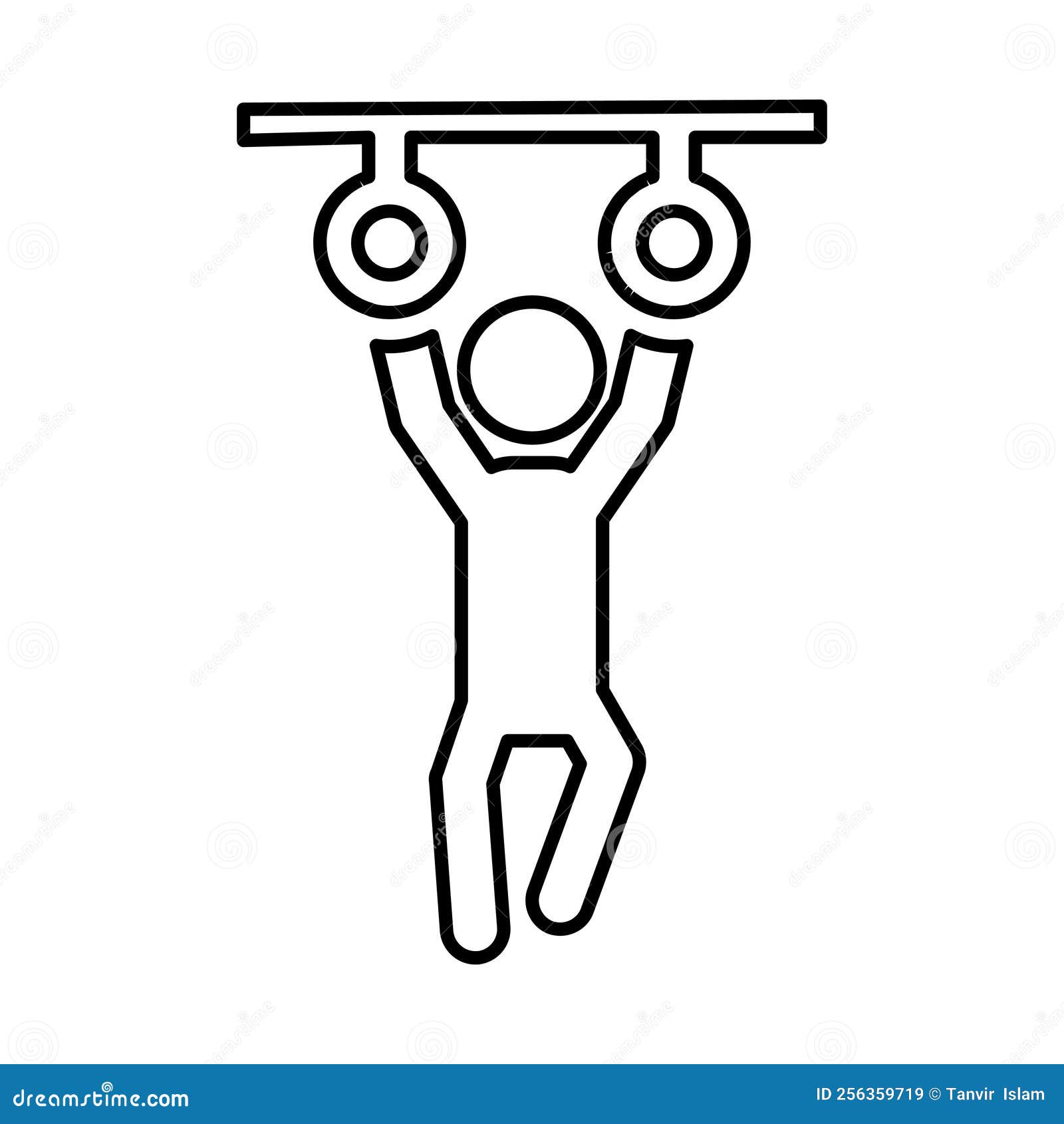 Pull Up Icon stock vector. Illustration of exercise - 256359719