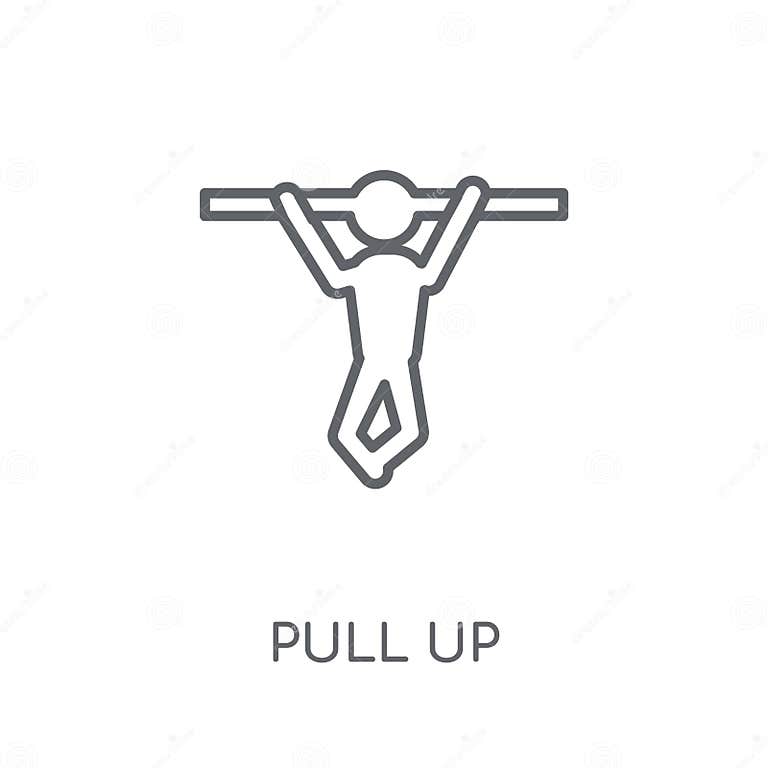 Pull Up Linear Icon. Modern Outline Pull Up Logo Concept on Whit Stock ...