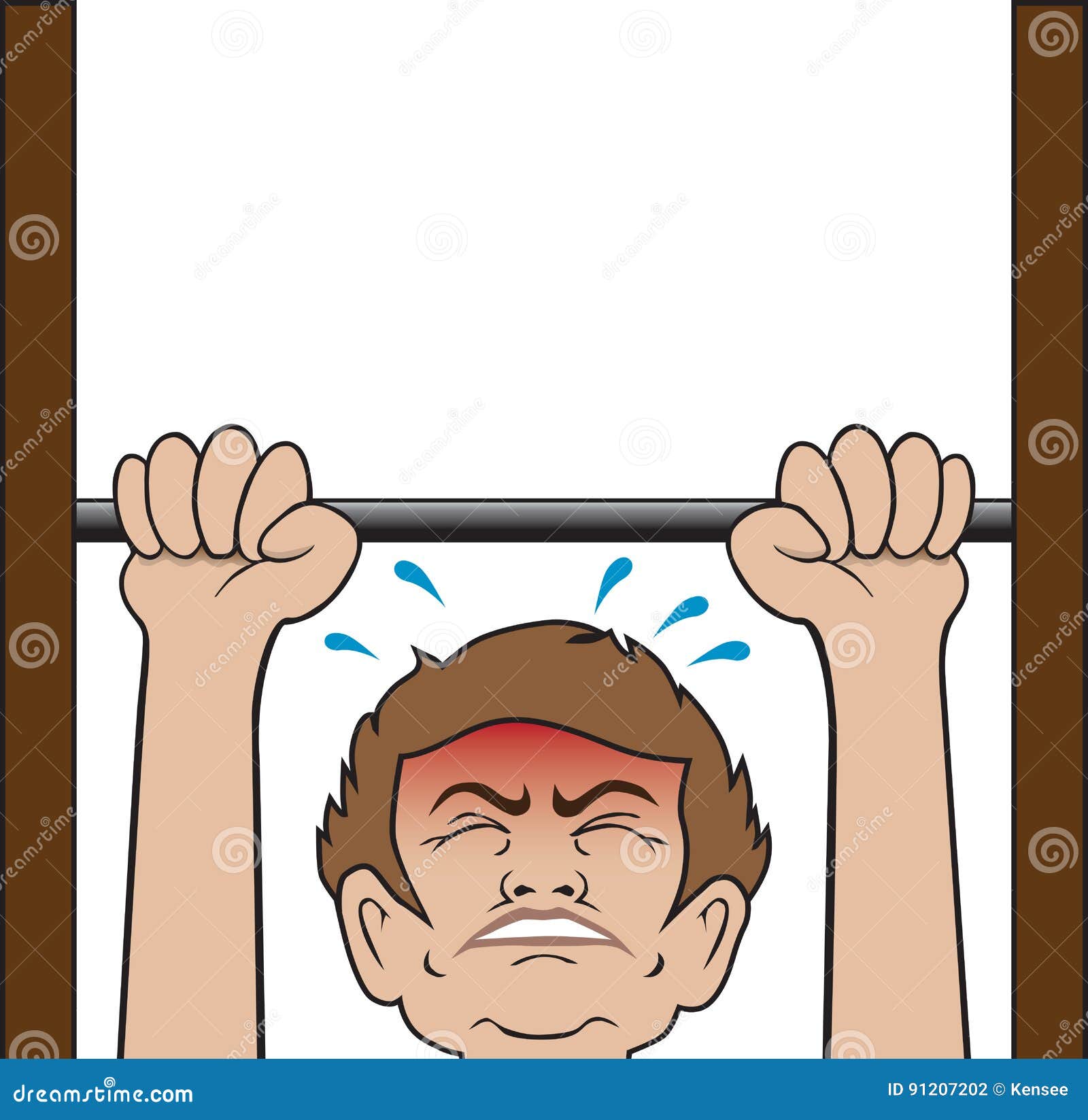 Pull Ups Fail stock vector. Illustration of suspend, seize - 91207202