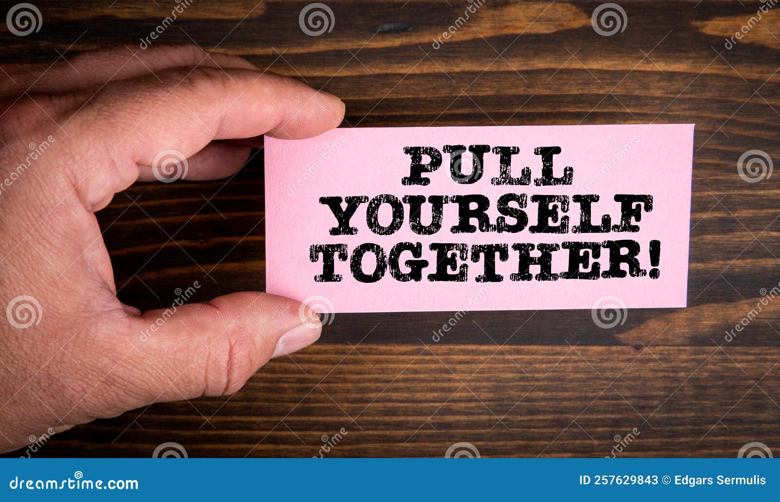 Pull Yourself Together Symbol. Text `Pull Yourself Together` Typed On ...