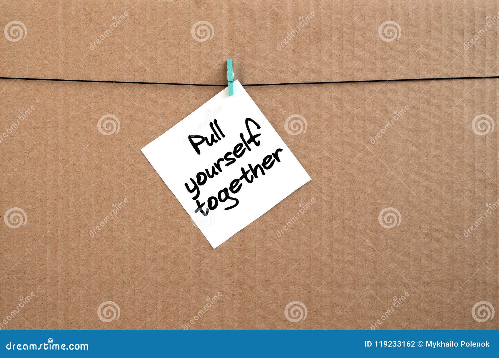 Pull Yourself Together Symbol. Text `Pull Yourself Together` Typed On ...