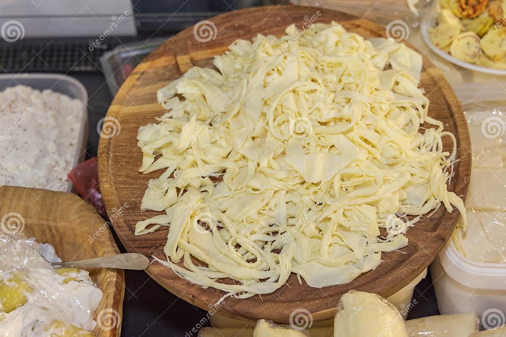 Pulled Cheese Strings stock photo. Image of farm, 2022 - 285132582