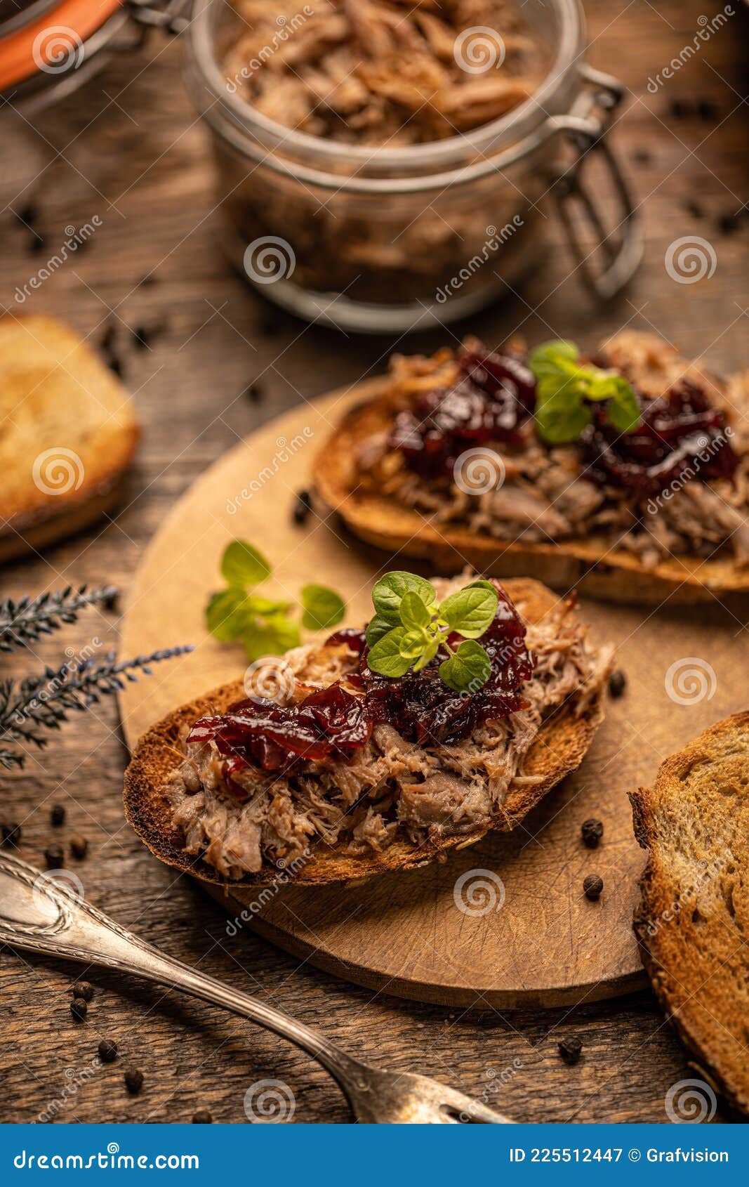 Pulled Duck with Caramelized Onion Stock Image - Image of style ...