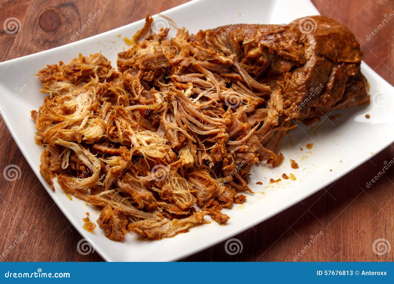 Pulled pork stock image. Image of brown, meat, dinner - 57676813