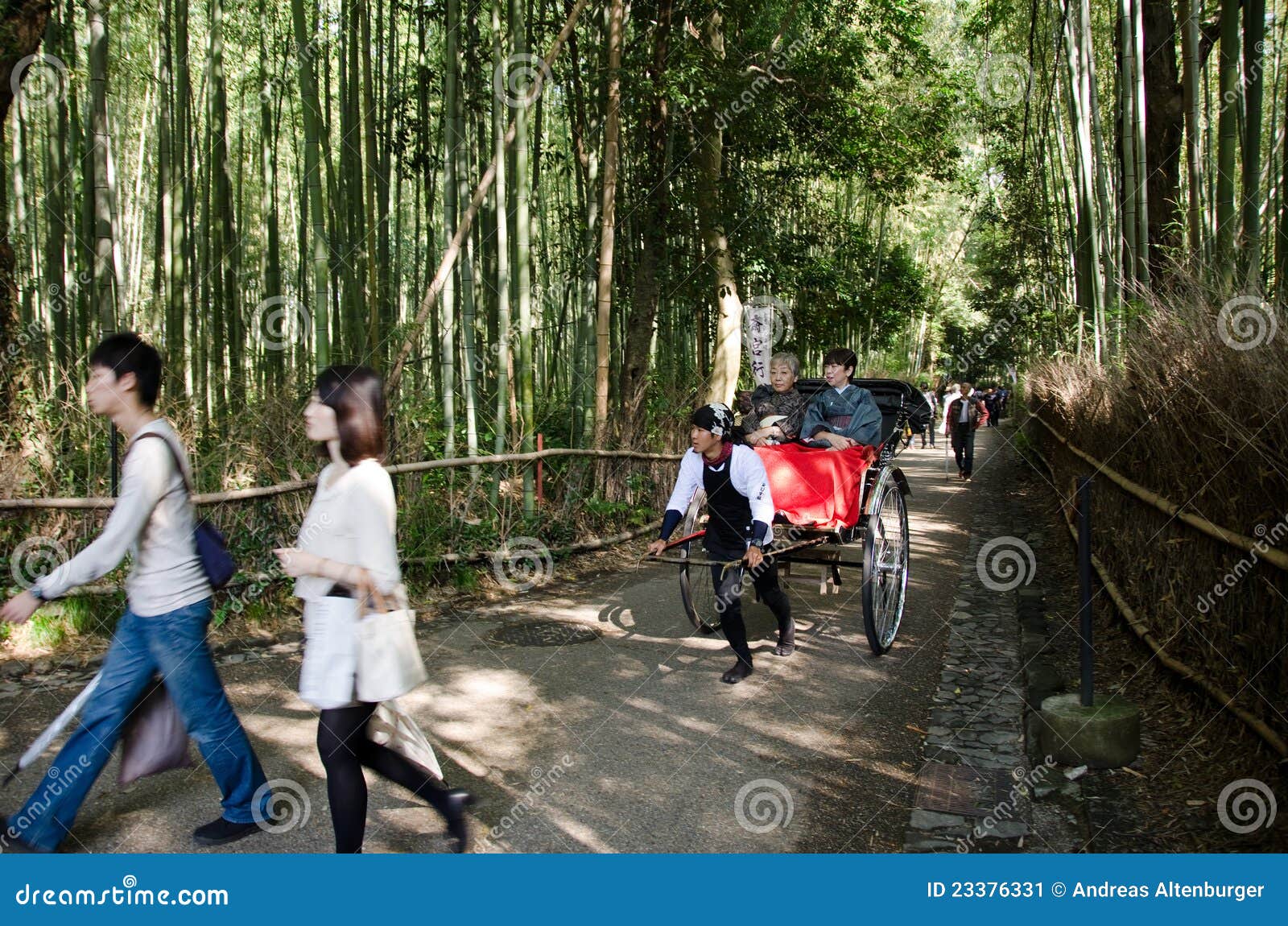 Pulled Rickshaw in Arashiyama Editorial Photo - Image of girls, person ...
