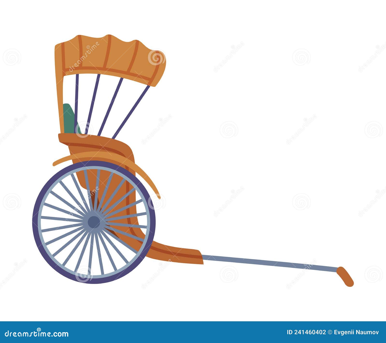 Pulled Rickshaw As Two-wheeled Chinese Passenger Cart and Transport ...