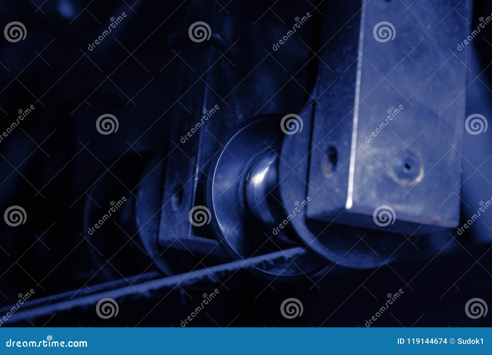 Pulley with Belt As a Piece of Industrial Machine Stock Photo - Image ...