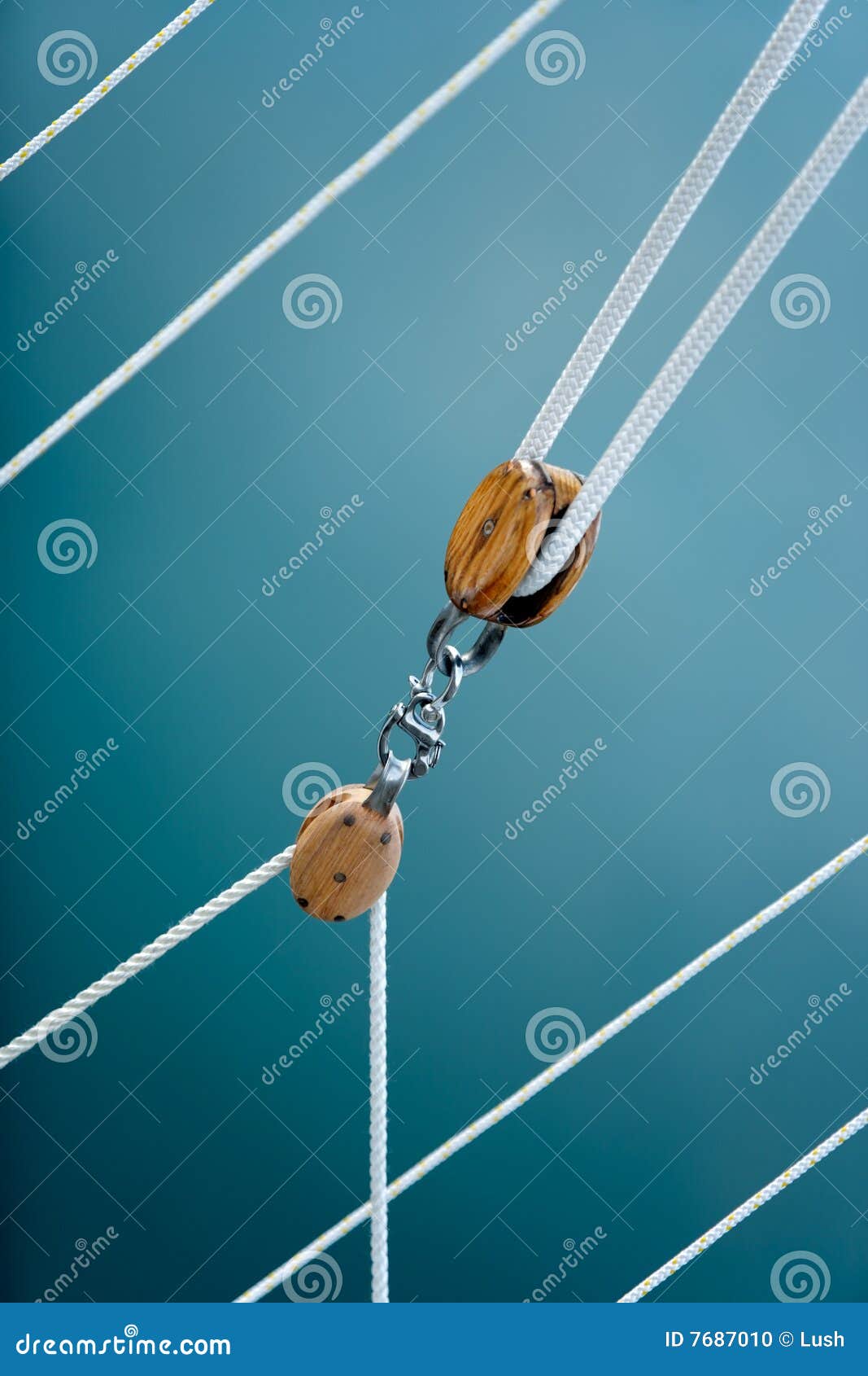 Pulley blocks and ropes stock photo. Image of recreational - 7687010