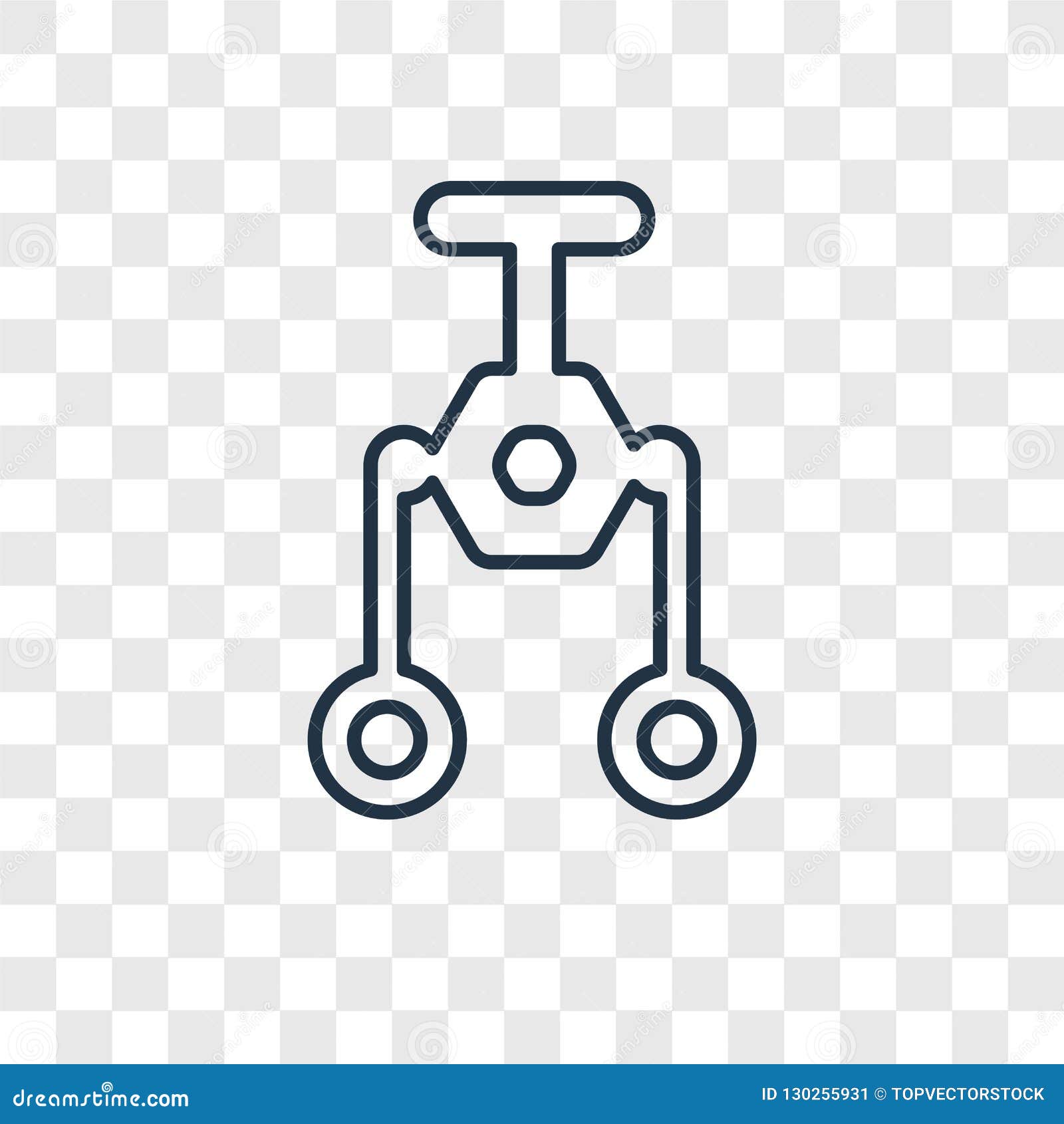 Pulley Concept Vector Linear Icon Isolated on Transparent Background ...