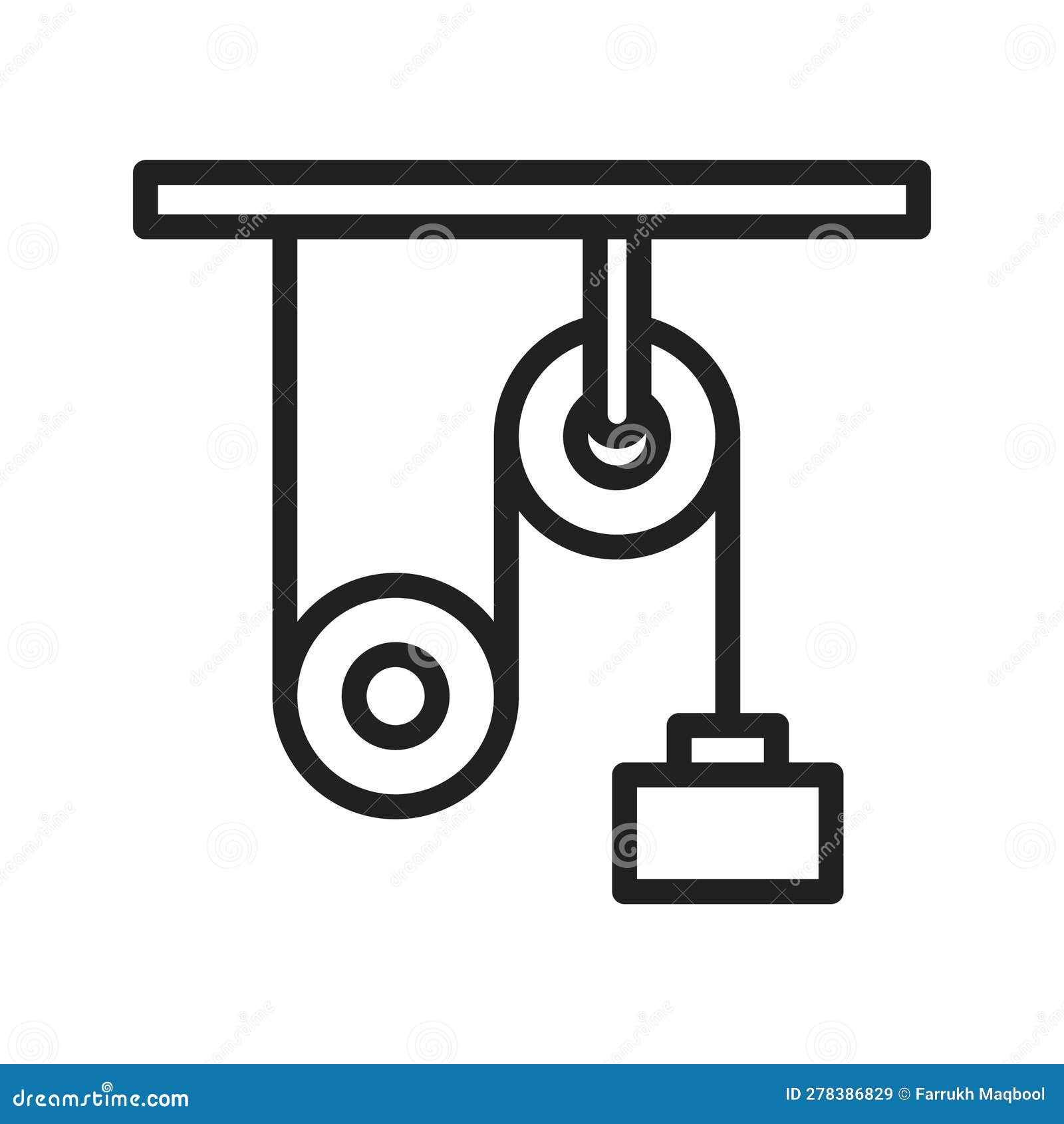 Pulley Icon. Doodle Hand Drawn Or Outline Icon Style Vector ...