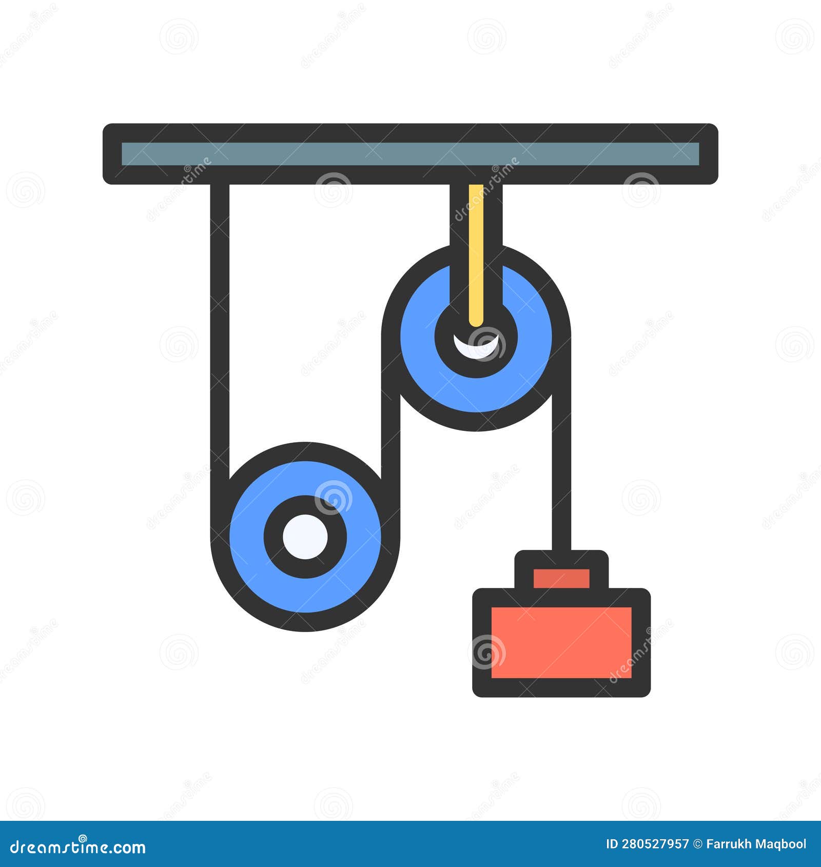 Pulley Icon. Doodle Hand Drawn Or Outline Icon Style Vector ...