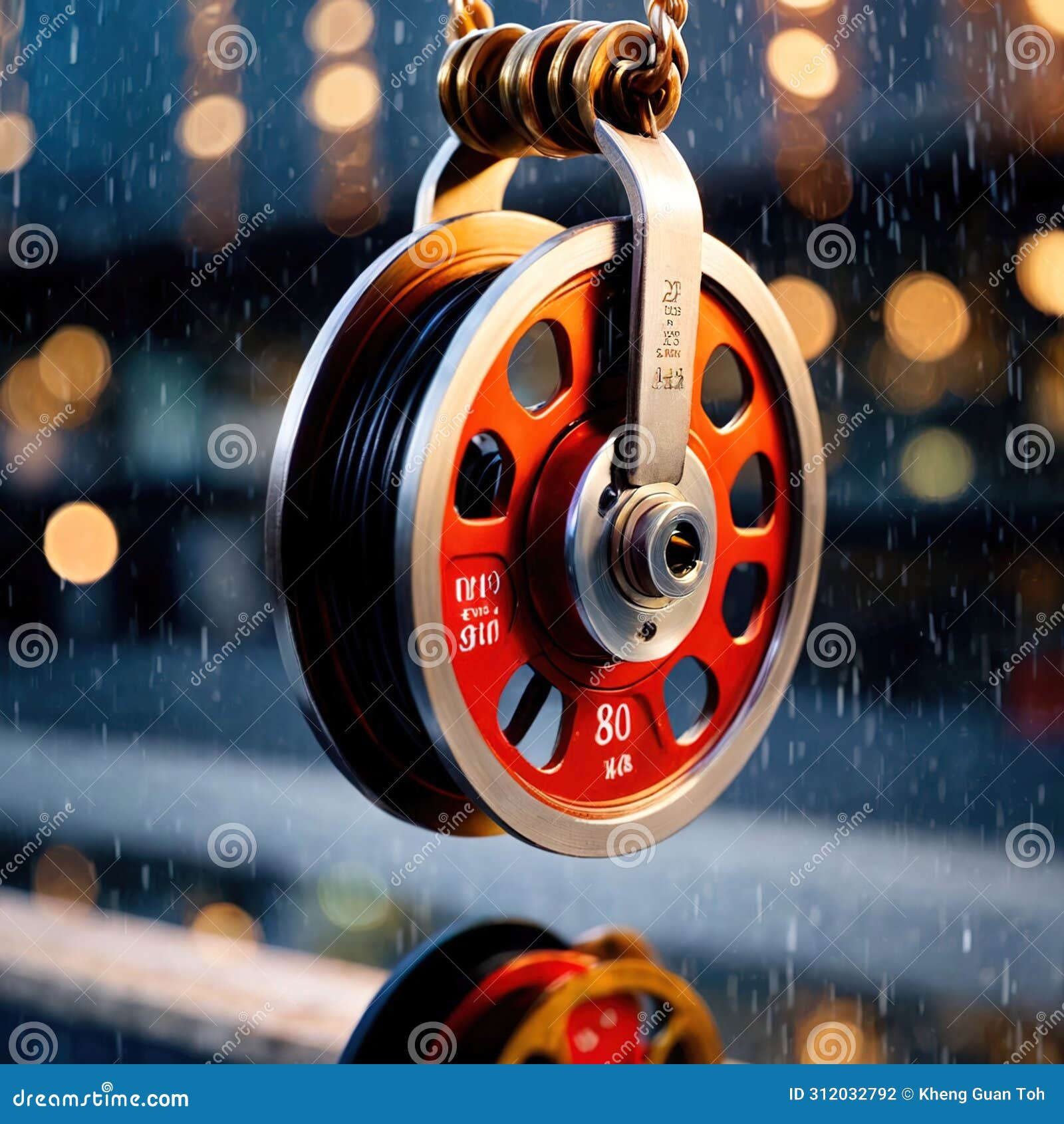 Pulley Mechanical Device Used To Leverage Force for Pulling Stock ...