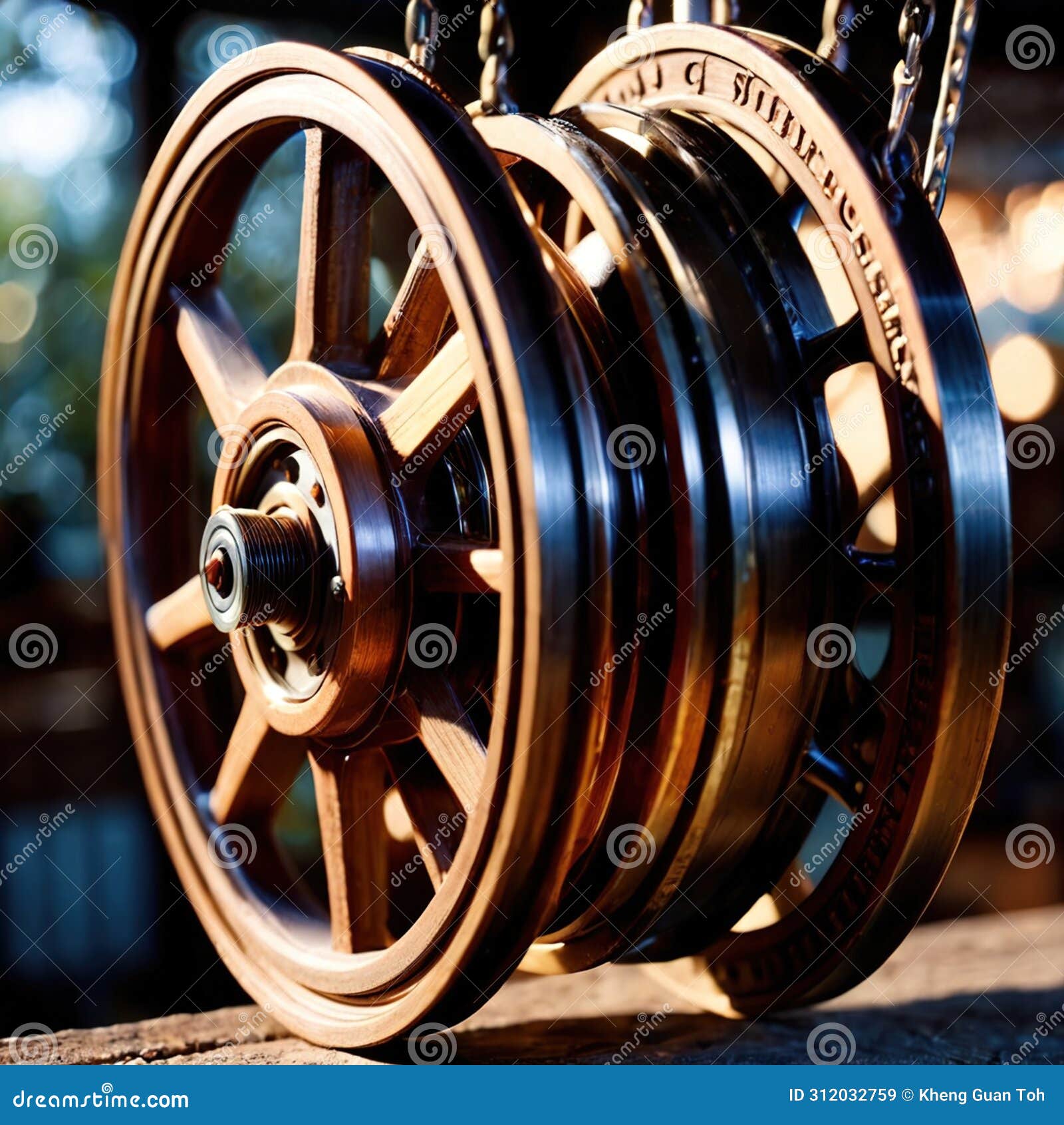 Pulley Mechanical Device Used To Leverage Force for Pulling Stock ...