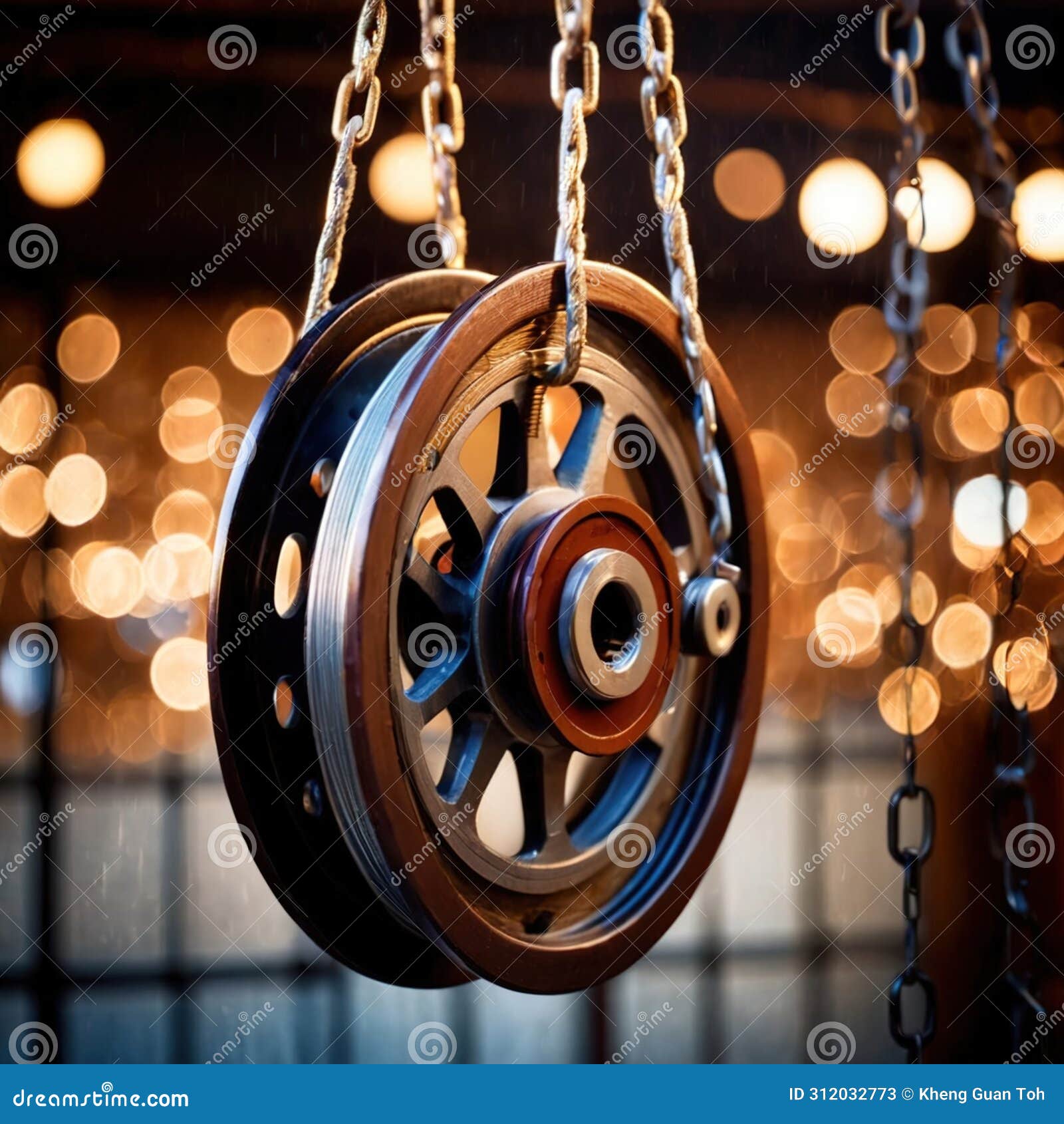 Pulley Mechanical Device Used To Leverage Force for Pulling Stock ...