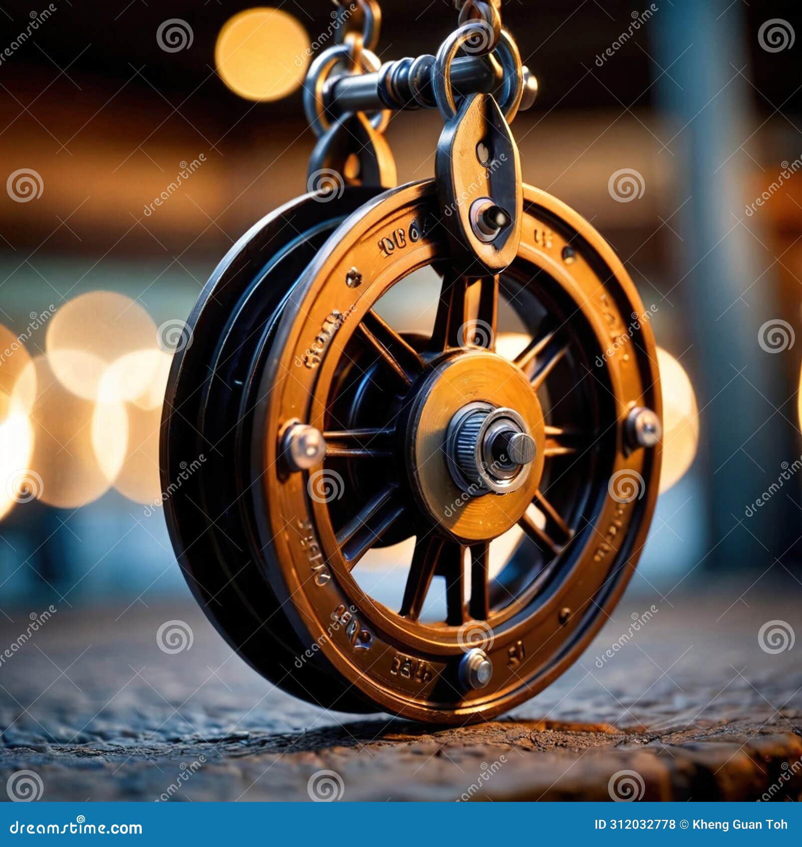 Pulley Mechanical Device Used To Leverage Force for Pulling Stock ...