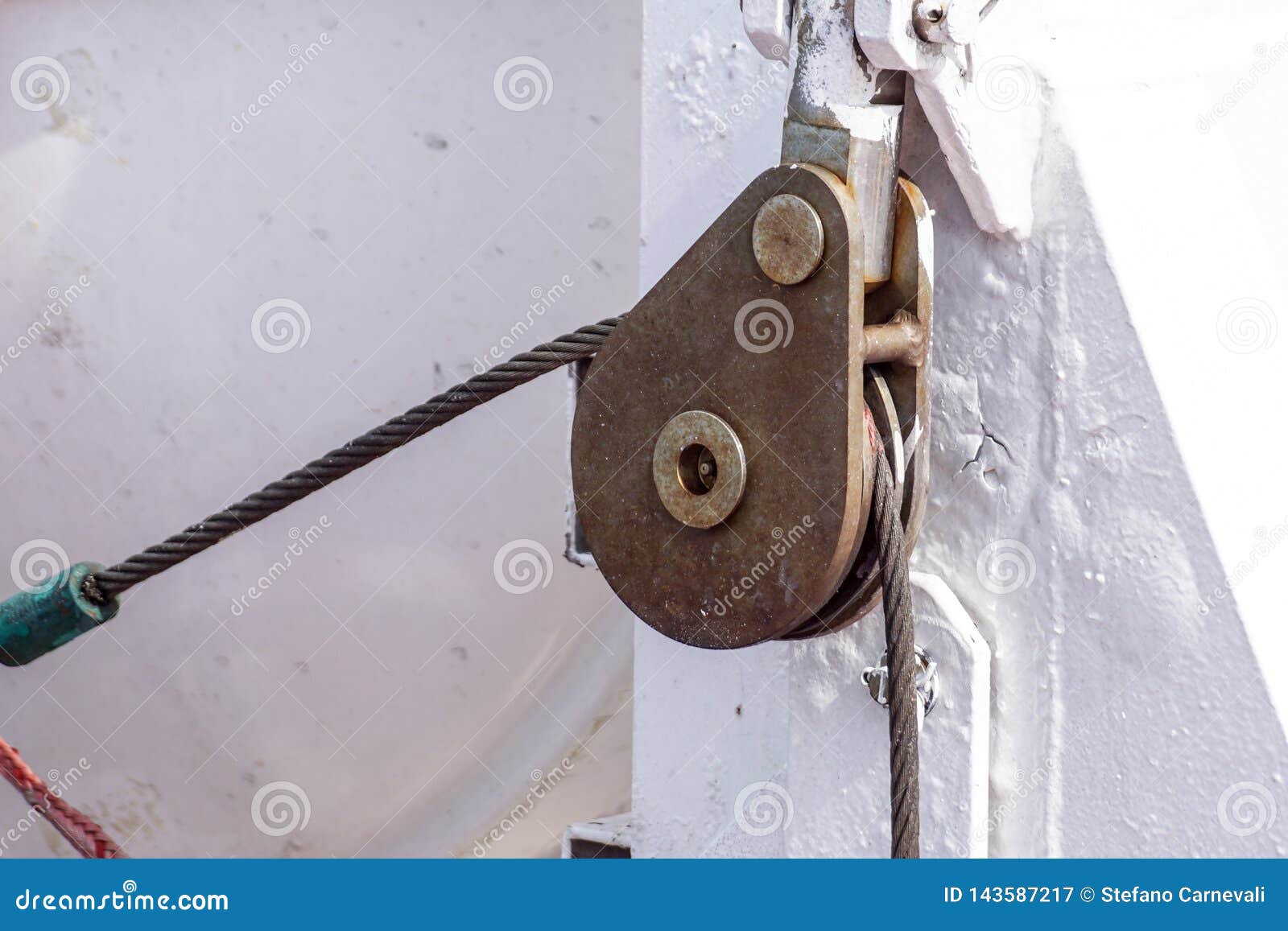 Pulley And Rope Of The Railway Lifting Mechanism Stock Image ...